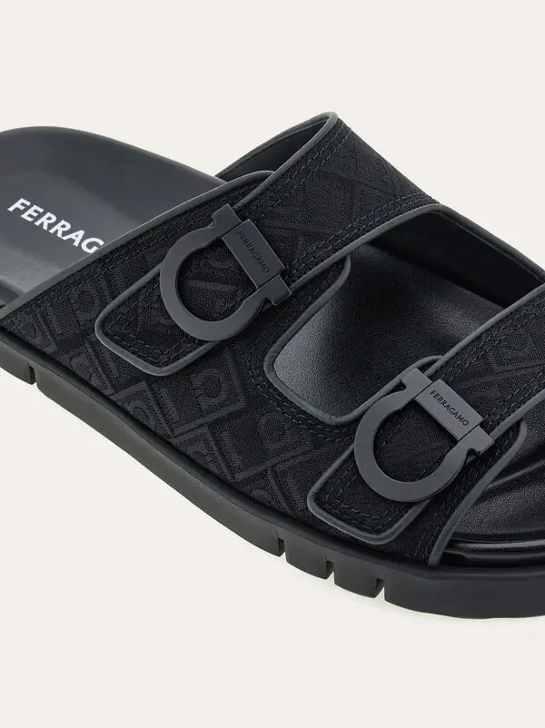 FERRAGAMO Gancini Jacquard Slides
