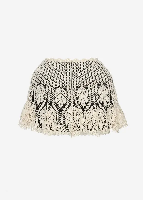 Magda Butrym Crochet Overlay Mini Skirt
