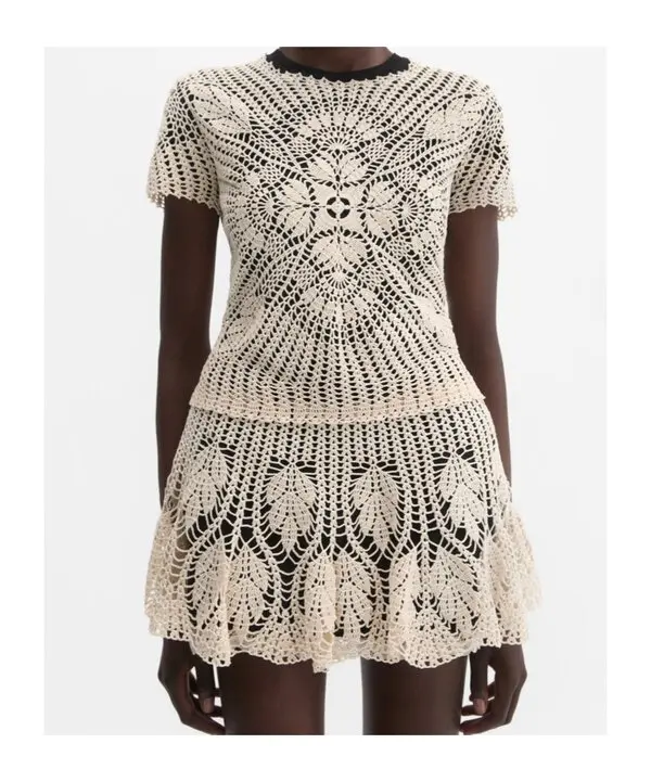 Magda Butrym Crochet Overlay Mini Skirt