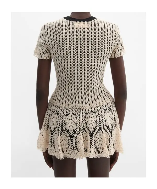 Magda Butrym Crochet Overlay Mini Skirt