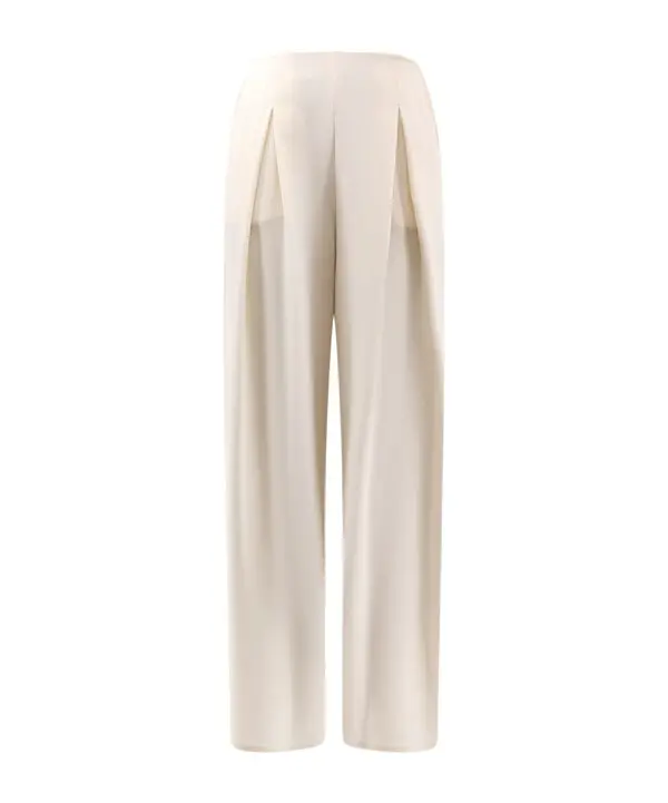 Max Mara Palude Pleated Palazzo Pants - White
