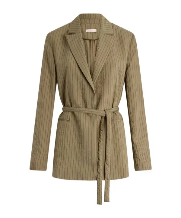 Liu Jo Striped Belted Blazer