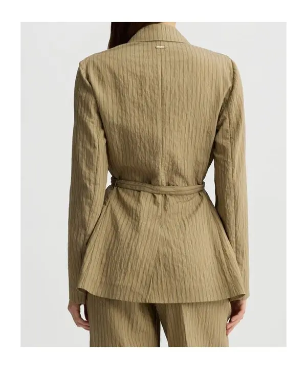 Liu Jo Striped Belted Blazer
