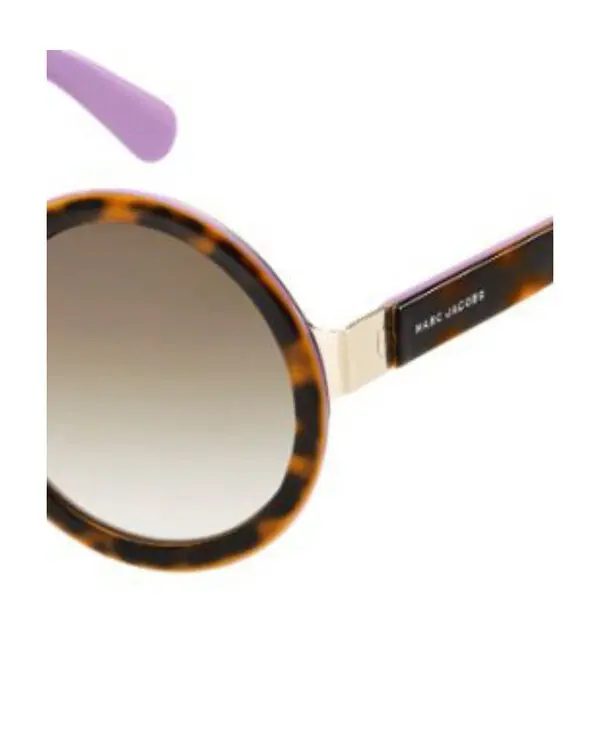 Marc Jacobs Tortoiseshell Oval Sunglasses With Logo Detail - Multicolor