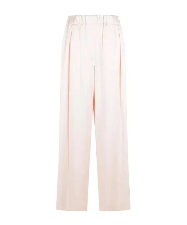 JIL SANDER Pleated Satin Trousers - Pink