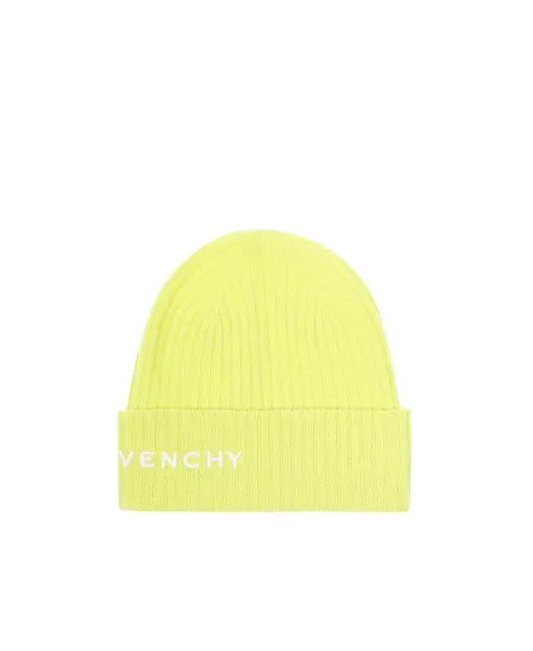 Givenchy Logo Woolen Cap - Yellow