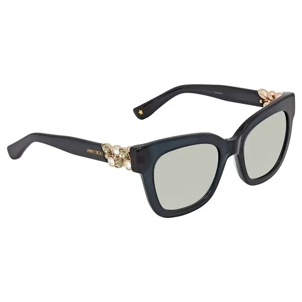JIMMY CHOO Cat Eye Embellished Sunglasses - Gray