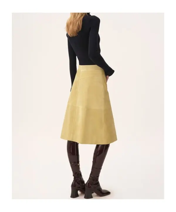 Chloé Suede Knee-length Skirt With Gold Hardware