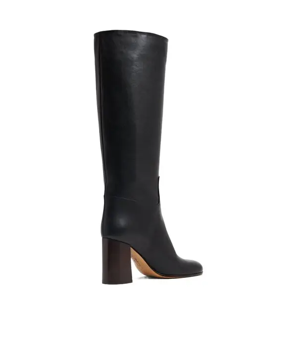 FERRAGAMO Gancini Buckled Knee-high Boots - Black