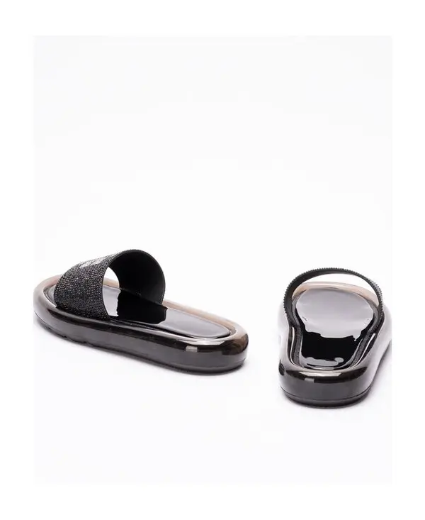 Tory Burch Embellished Logo Slip-on Sandals - Black