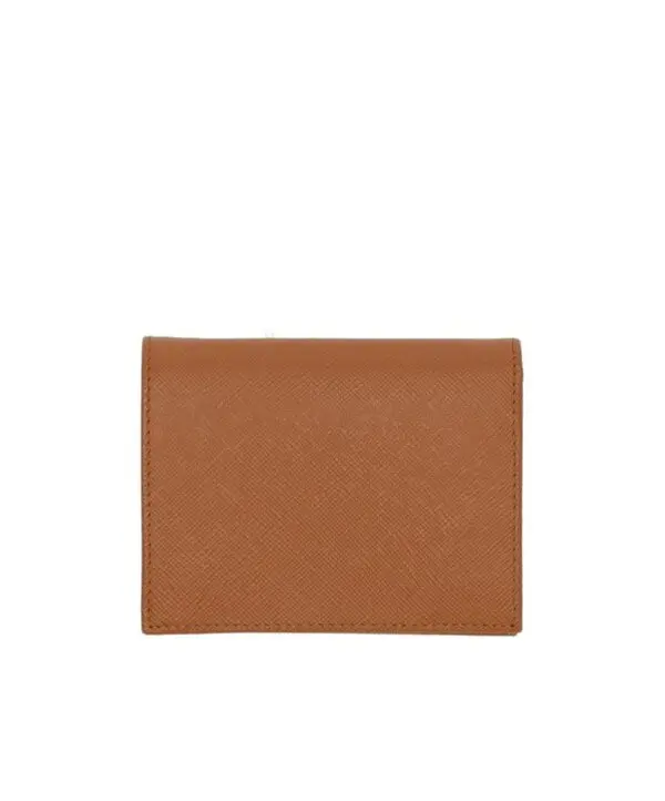 Prada Small Saffiano-leather Wallet - Brown