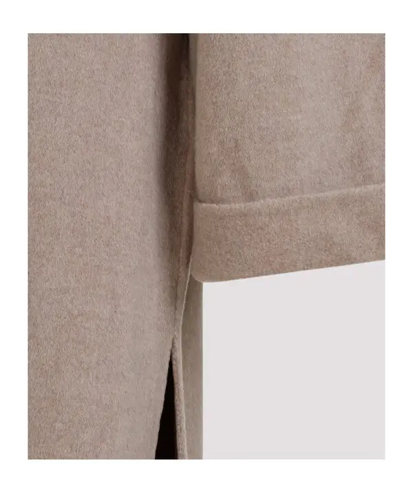 BY MALENE BIRGER Belted Wool Coat - Nude