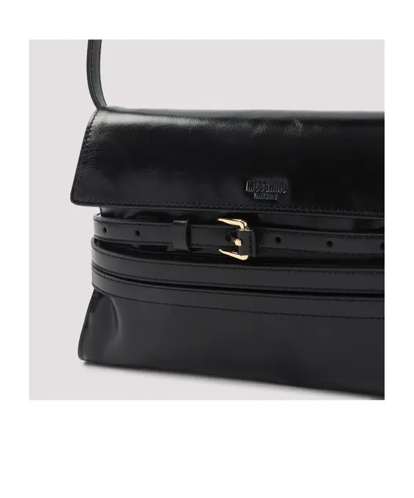 Moschino Buckle-fastening Leather Shoulder Bag