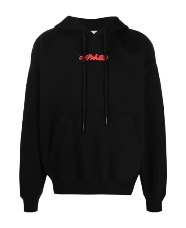 Off-White Logo-print Arrow Painterly-print Hoodie