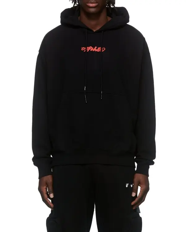 Off-White Logo-print Arrow Painterly-print Hoodie