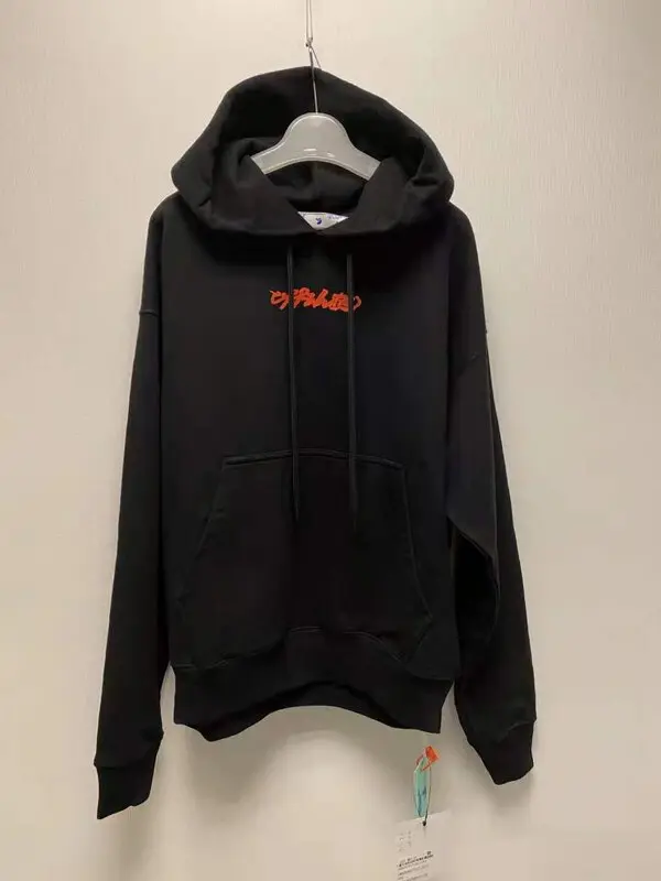 Off-White Logo-print Arrow Painterly-print Hoodie