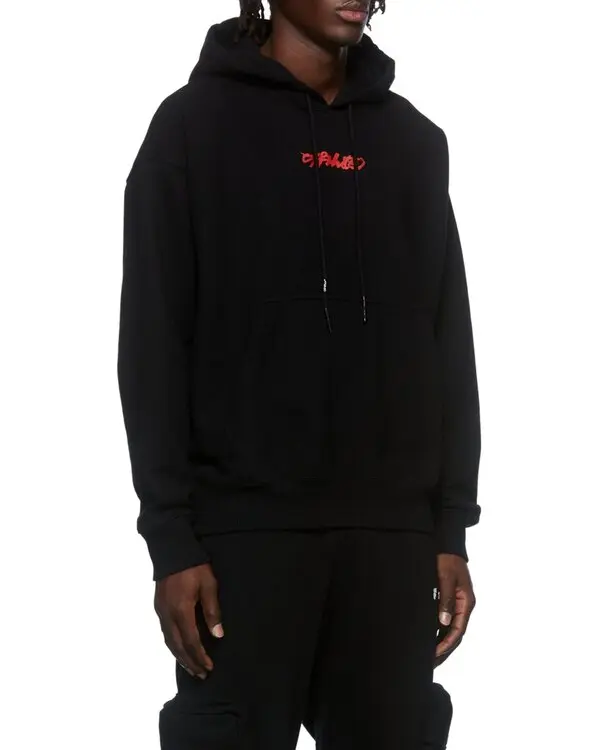 Off-White Logo-print Arrow Painterly-print Hoodie