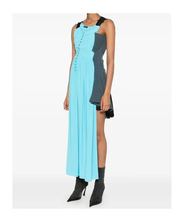 Balenciaga Asymmetrical Panelled Sleeveless Maxi Dress