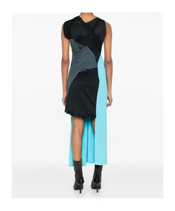 Balenciaga Asymmetrical Panelled Sleeveless Maxi Dress