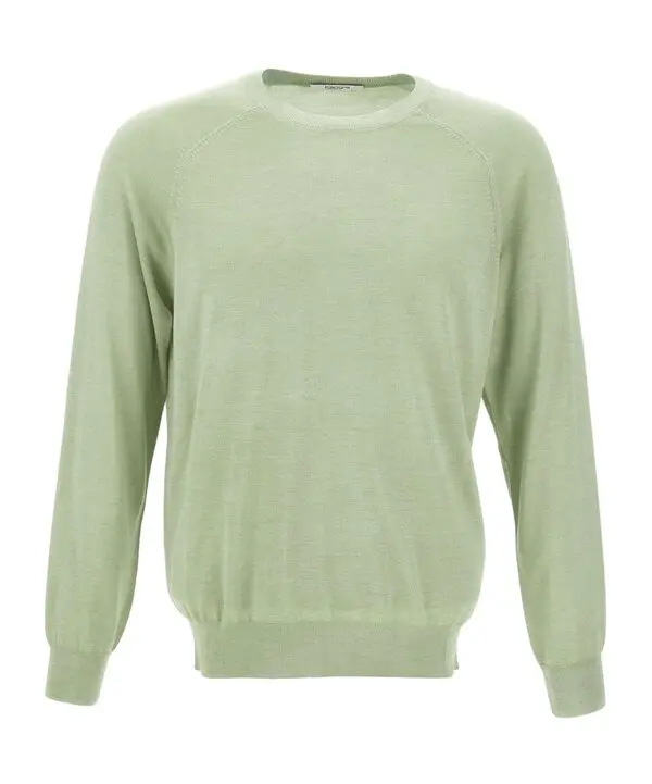 KANGRA Silk-cashmere Crew Neck Knitwear - Light Green