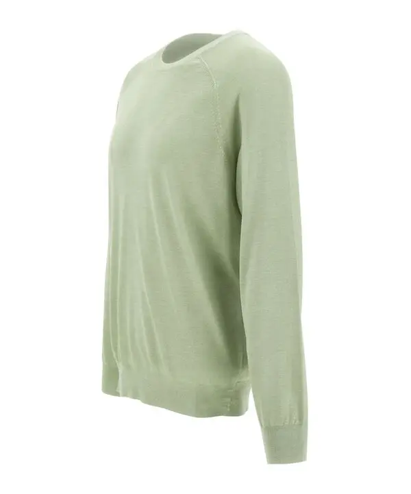 KANGRA Silk-cashmere Crew Neck Knitwear - Light Green