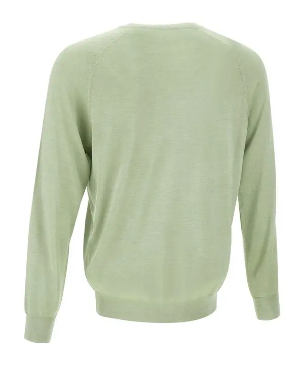 KANGRA Silk-cashmere Crew Neck Knitwear - Light Green