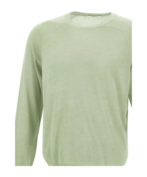 KANGRA Silk-cashmere Crew Neck Knitwear - Light Green