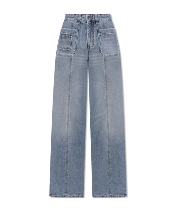 Blumarine Wide-leg Multi-pocket Jeans