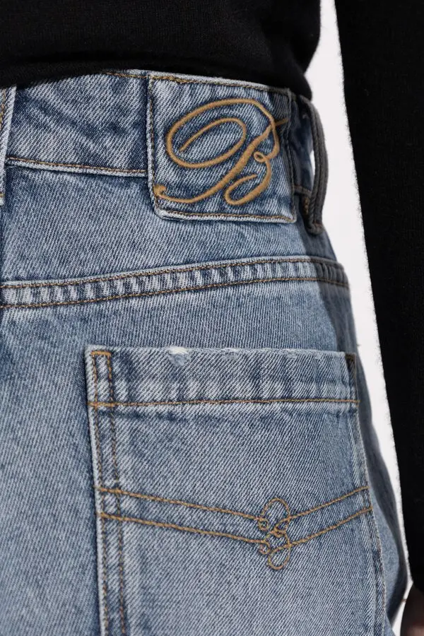 Blumarine Wide-leg Multi-pocket Jeans