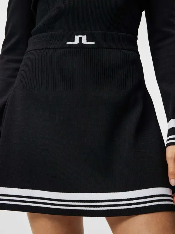 J. Lindeberg Frida Striped Knitted Mini Skirt