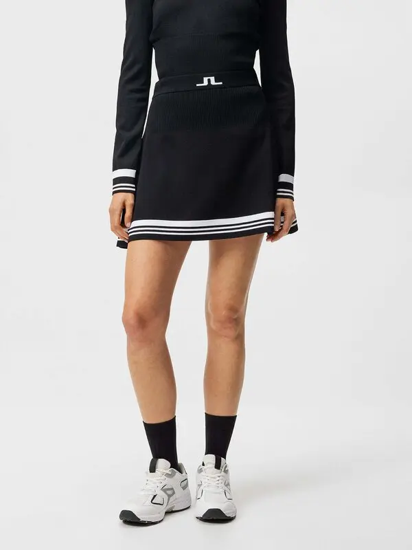 J. Lindeberg Frida Striped Knitted Mini Skirt