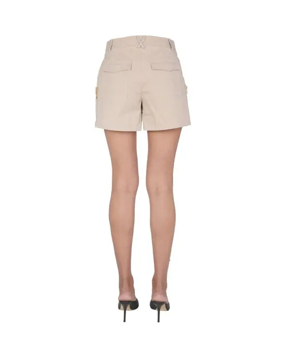 Moschino Beige Casual Shorts With Belted Waist - Nude