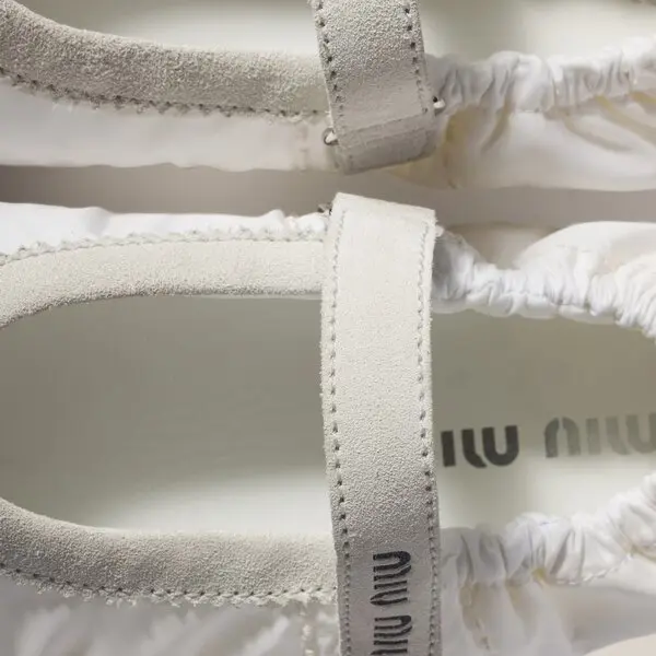 Miu Miu Round Toe Strap Ballet Flats