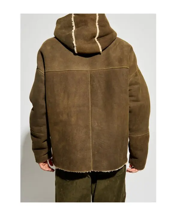 Dsquared2 Zip-up Hooded Leather Coat