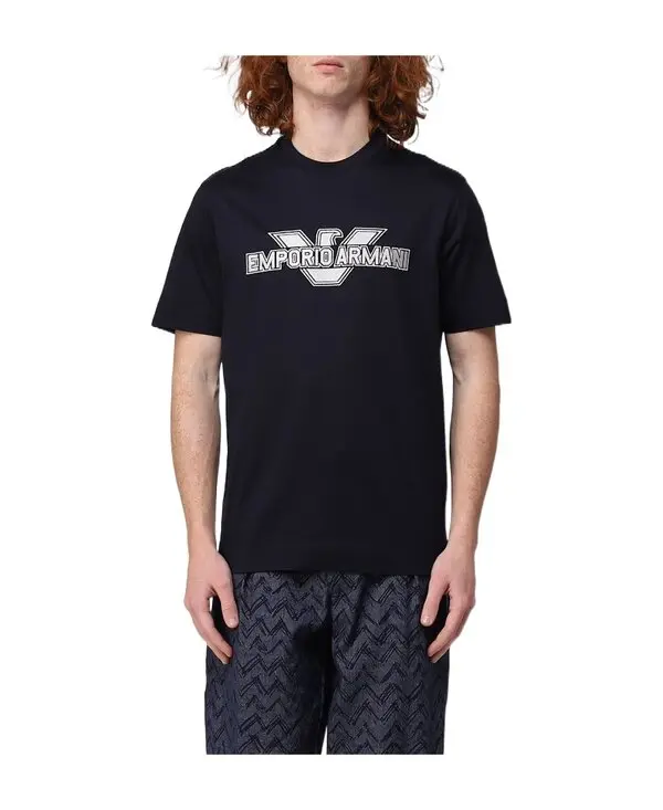 Emporio Armani Embroidered-logo Cotton T-shirt