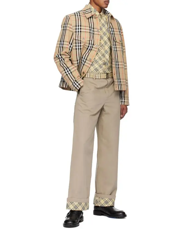 Burberry Checked Long-sleeved Jacket