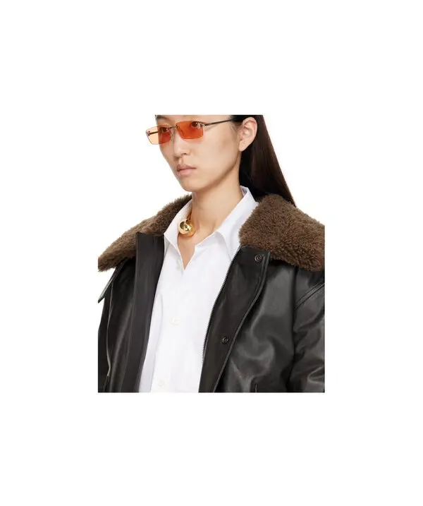 Fendi Rectangle-frame Sunglasses - Nude