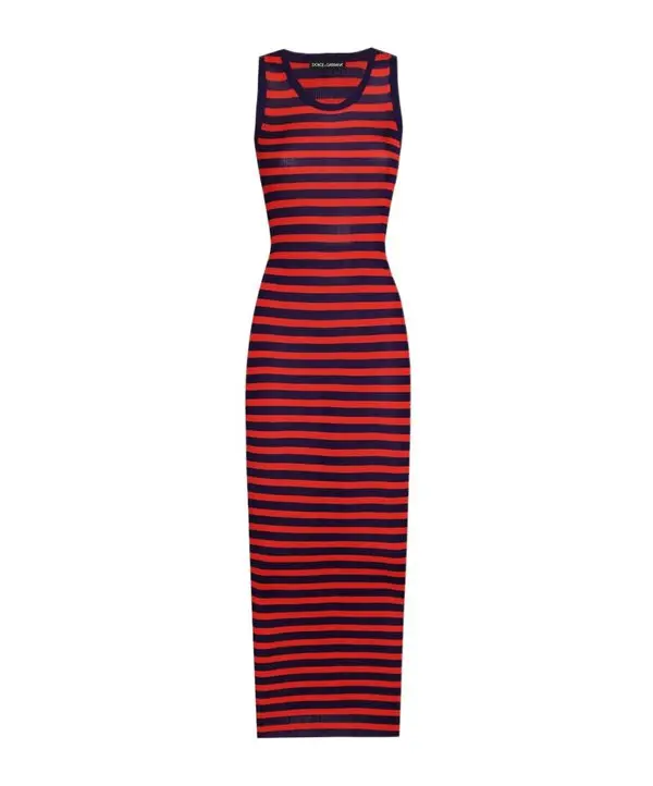 Dolce & Gabbana Striped Midi Dress