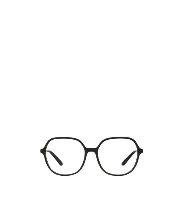 Dolce & Gabbana Logo Flat Mirror Eyeglasses - Black