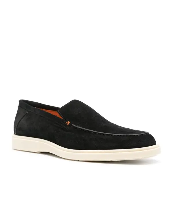 Santoni Almond-toe Slip-on Loafers