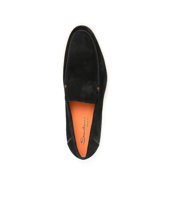 Santoni Almond-toe Slip-on Loafers