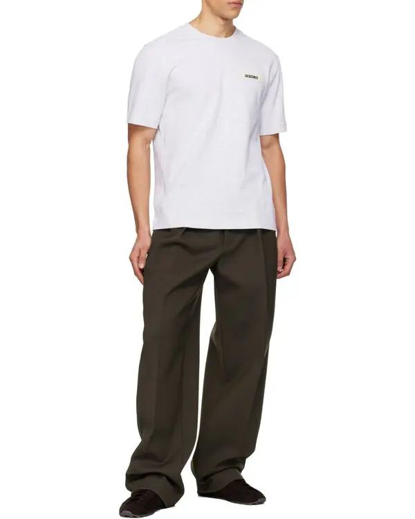 Jacquemus Logo Patch Crewneck T-shirt - Grey