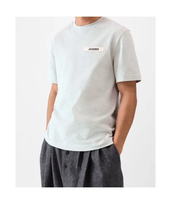 Jacquemus Logo Patch Crewneck T-shirt - Grey