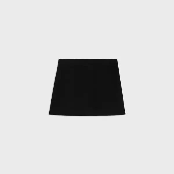 Celine Mini Suede Skirt With Triomphe Snaps