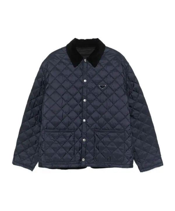 Prada Quilted Re-nylon Jacket With Logo Detail