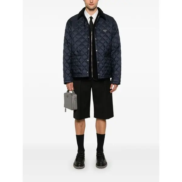 Prada Quilted Re-nylon Jacket With Logo Detail