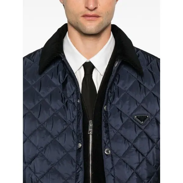Prada Quilted Re-nylon Jacket With Logo Detail