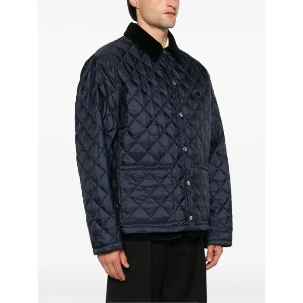 Prada Quilted Re-nylon Jacket With Logo Detail