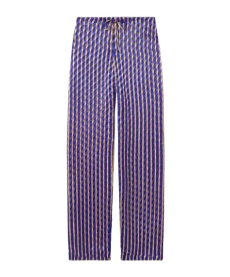 Dries Van Noten Striped Straight-leg Casual Pants - Purple
