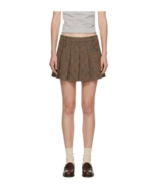 Marissa Chiara Plaid Pleated Skirt